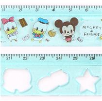 blue Mickey Mouse Minnie Donald Goofy glitter ruler - Ruler ...