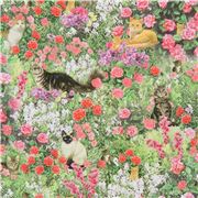 Dunkelblaugrün gebatikter Stoff mit Schildkröten von Robert Kaufman ...