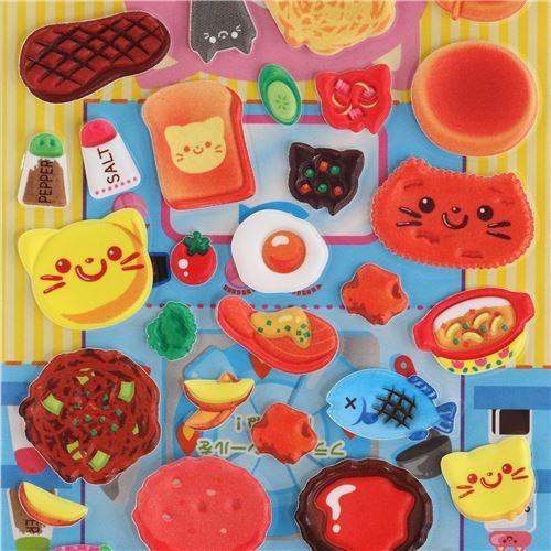 meat food 3D stickers and pan sticker from Japan - Food Stickers ...