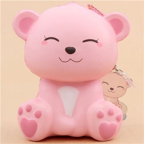 scented jumbo pink polar bear eyes closed animal squishy by Puni Maru ...